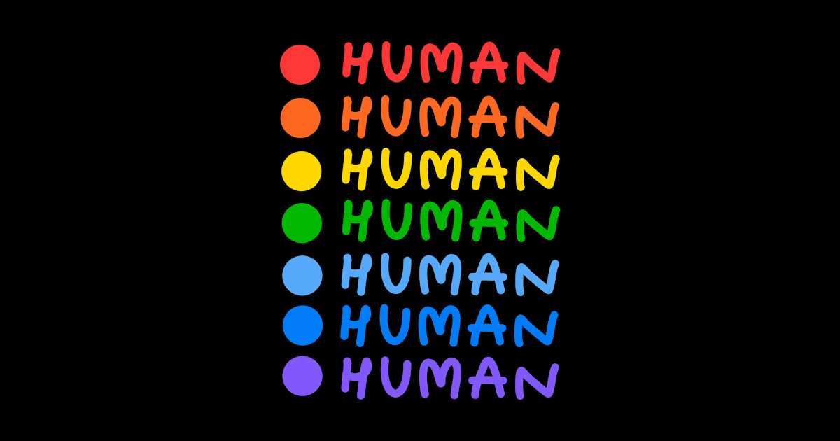 human celebrate pride month - Human Celebrate Pride Month - Sticker ...