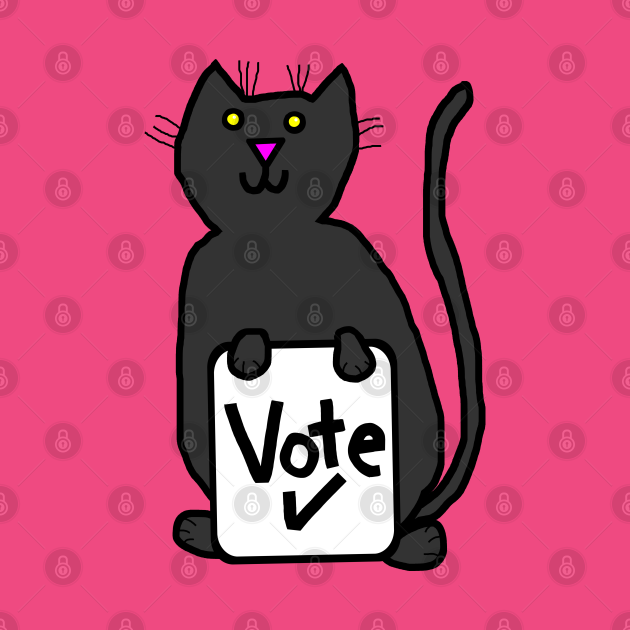 Cute Cat says Vote - Vote - T-Shirt | TeePublic