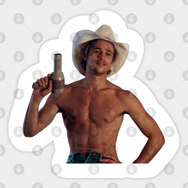 Iconic Brad Pitt - Brad Pitt - Sticker | TeePublic