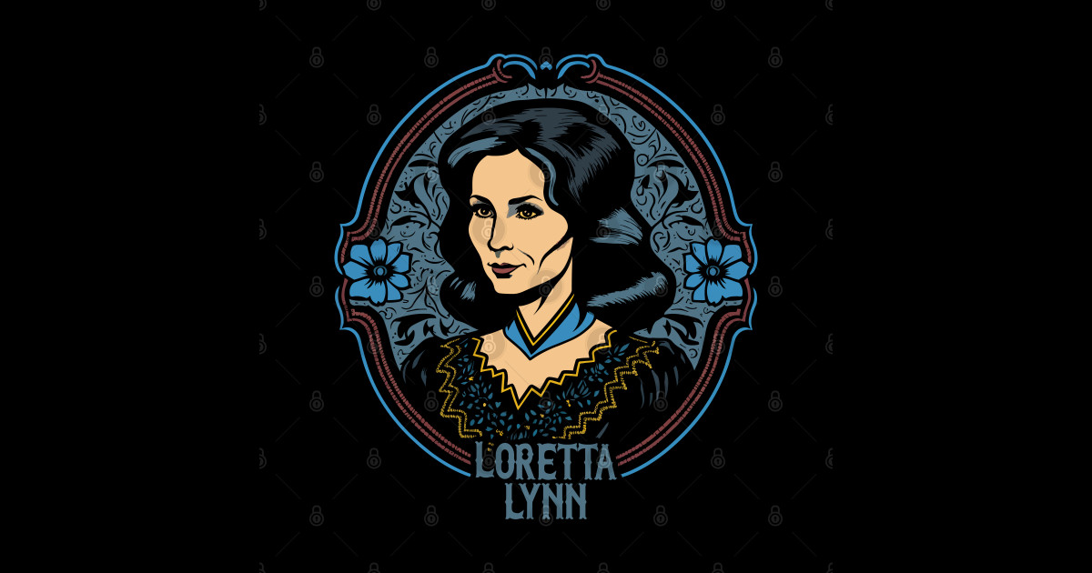 Loretta Lynn / Retro Style Country Fan Design - Loretta Lynn - Sticker ...