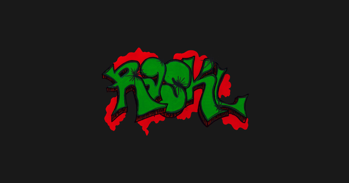 Raskl Green Slime Splash - Graffiti Tag - T-Shirt | TeePublic