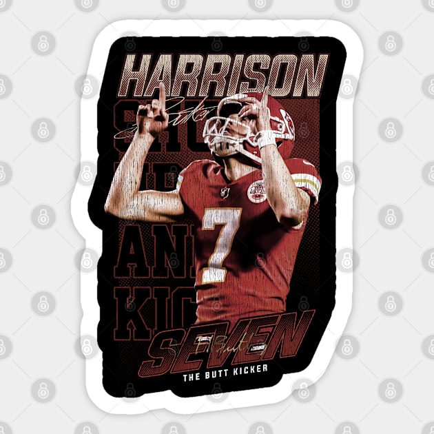 Harrison Butker 7 Vintage Kansas City - Harrison Butker - Sticker ...