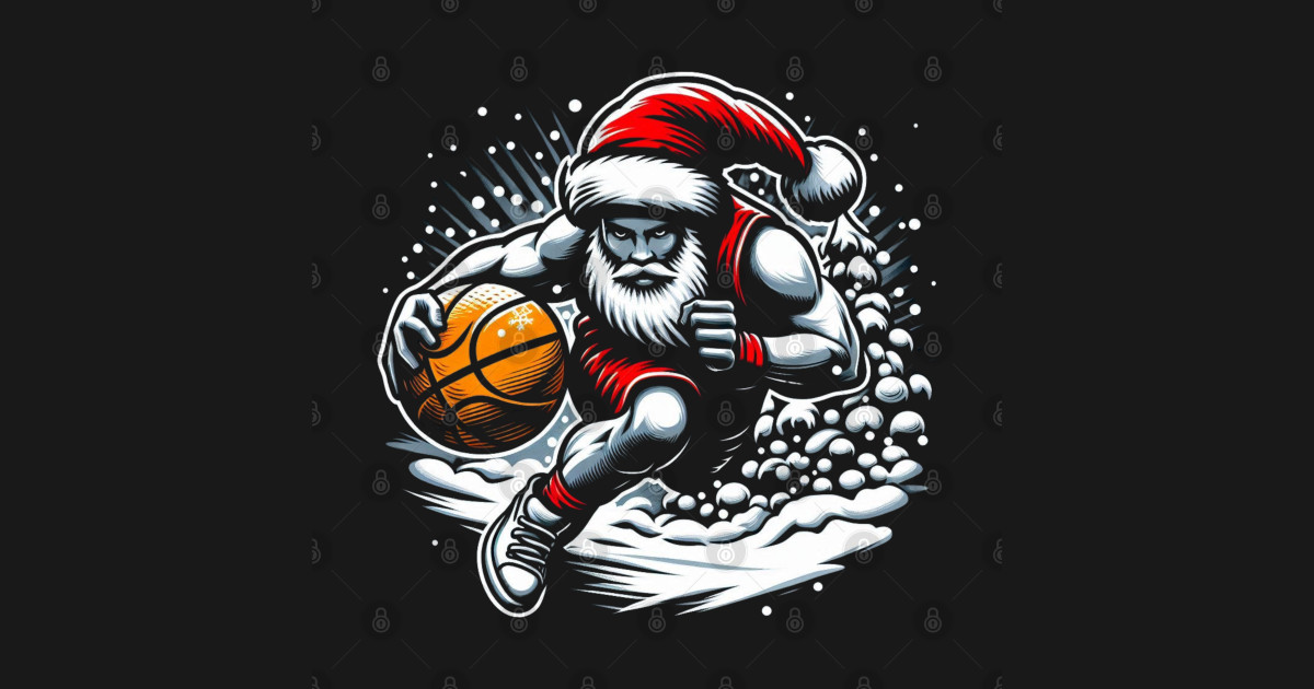 Christmas Basketball Santa Claus Festive Sports - Santa Slam Christmas ...