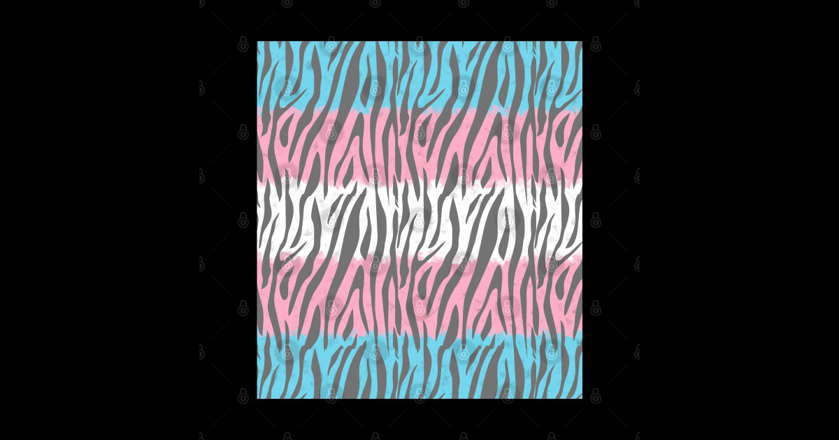 Transgender flag, grey tiger stripes pattern - Transgender Flag Tiger ...