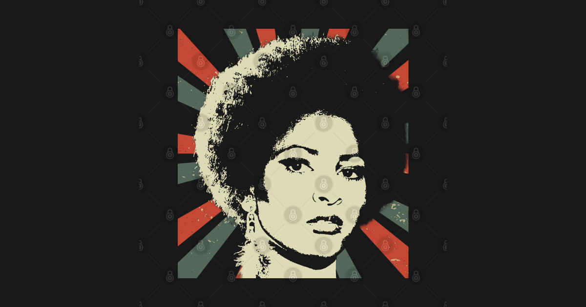 Pam Grier || Vintage Art Design - Pam Grier - T-Shirt | TeePublic