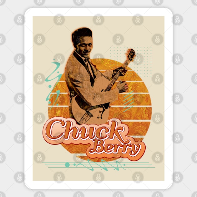 Chuck Berry \\ Retro Art - Chuck Berry - Sticker | TeePublic