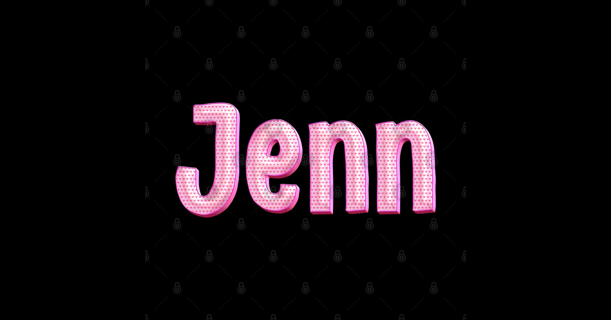Tiny Hearts in Pink Jenn Name Label - Tiny Hearts In Pink Jenn Name ...