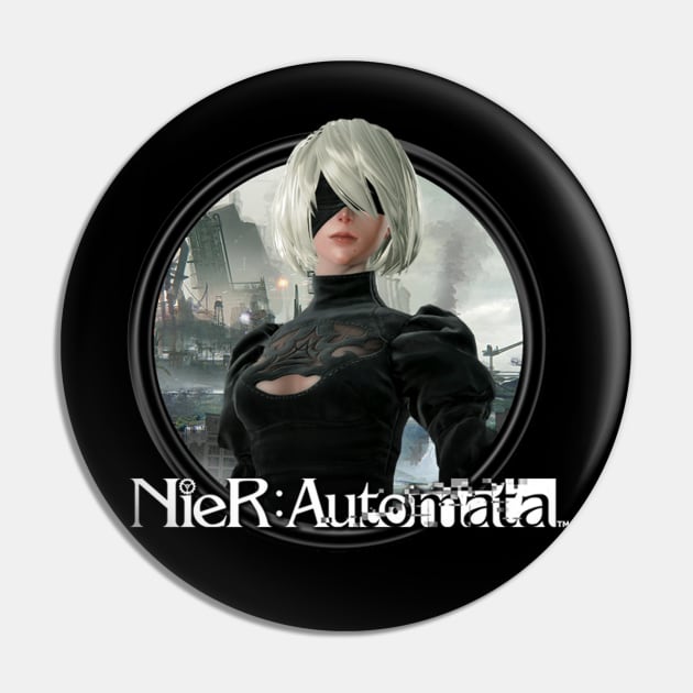 Nier : Automata 2b Icon EXCLUSIVE - Nier Automata - Pin | TeePublic