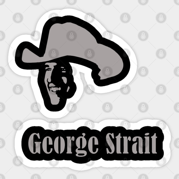 George Strait The Cowboy - George Strait - Sticker | TeePublic