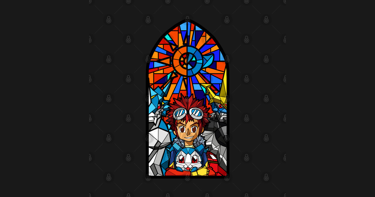 Digistained Glass - Digimon - T-Shirt | TeePublic