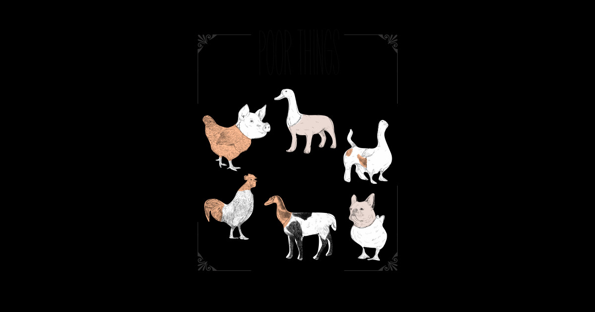 Poor things creatures - Poor Things - Sticker | TeePublic