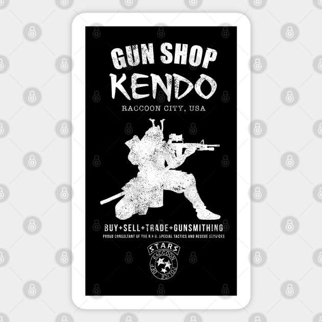 Kendo Gun Shop - Video Games - Sticker | TeePublic