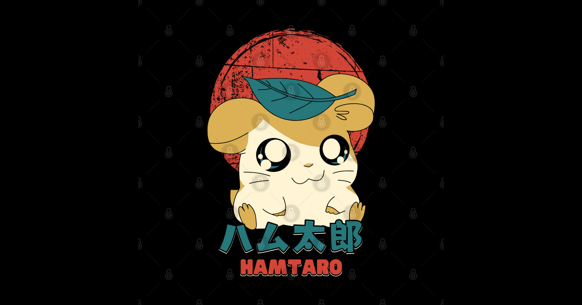 Kawaii Hamtaro Fan Art - Cute Anime Hamster Design - Hamtaro - Sticker ...