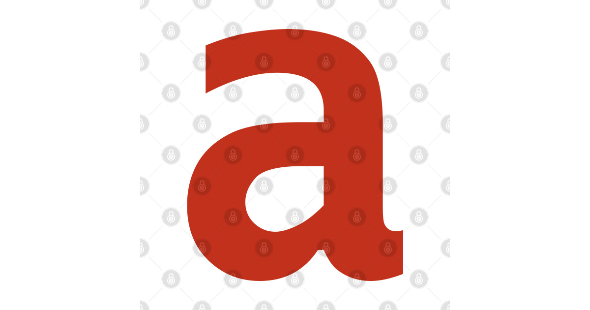 Letter a in Red Text Minimal Typography - Red - T-Shirt | TeePublic
