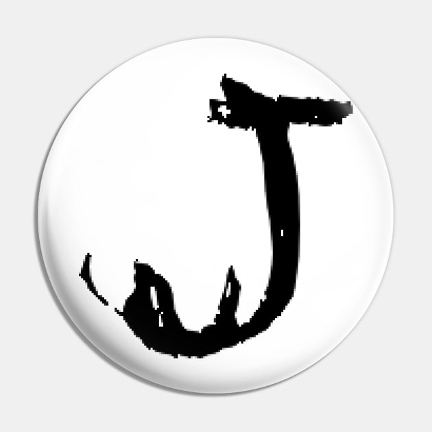 Dark and Gritty Letter J from the ALPHABET - Gothic J - Pin | TeePublic