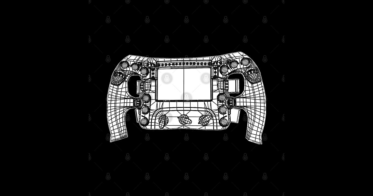 White F1 Steering Wheel Blueprint Sketch Art - Formula 1 - Posters and ...