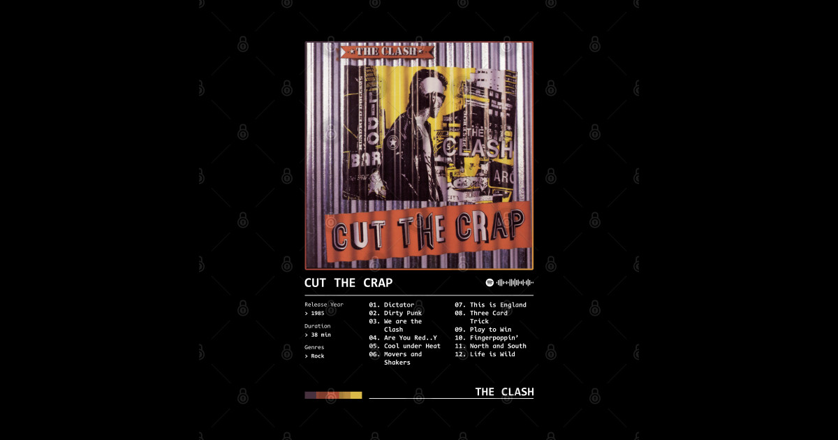 Cut The Crap (1985) by The Clash - The Clash - Sticker | TeePublic