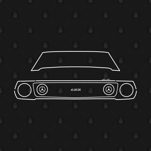 1973 AMC Javelin classic car outline graphic (white) - Classic Car - T ...