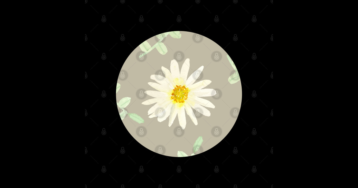 Daisy | Watercolor | Art | Pattern | Grey - Daisy - Posters and Art ...