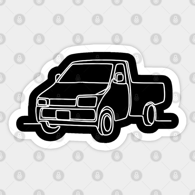 Kei Truck Line Art - Kei Truck - Sticker | TeePublic