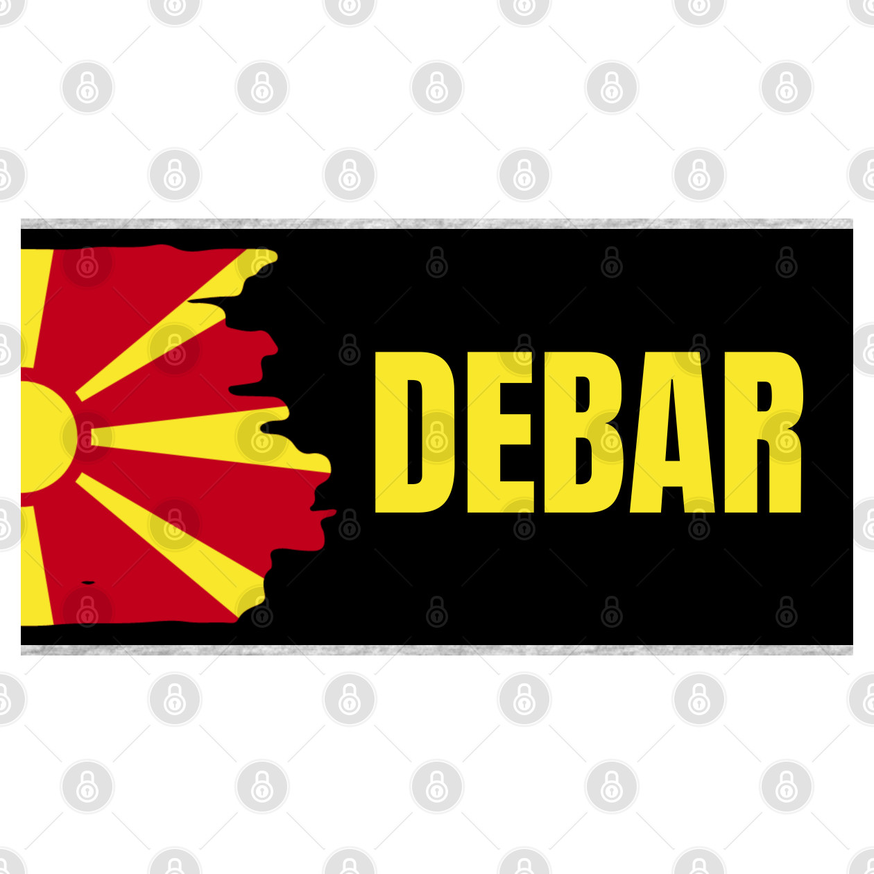 Debar City with North Macedonia Flag Design - Macedonian Flag - T-Shirt ...