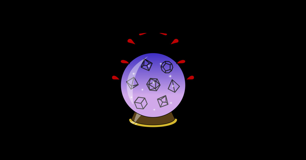 Roll for Your Fate - Polyhedral Dice Crystal Ball - Dnd - Sticker ...