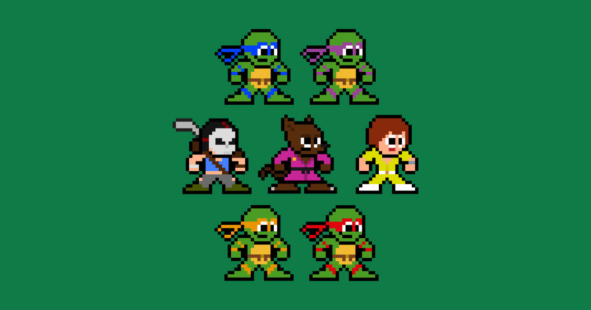 8-bit Teenage Mutant Ninja Turtles - Ninja Turtles - T-Shirt | TeePublic