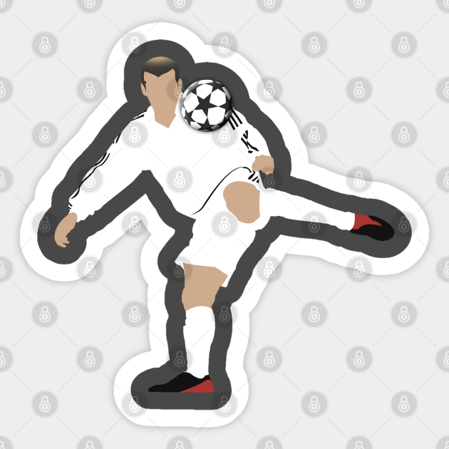 Zinedine Zidane Volley - Zidane - Sticker | TeePublic