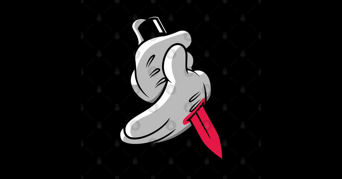 Bleeding hand - Dark Cartoon - Posters and Art Prints | TeePublic