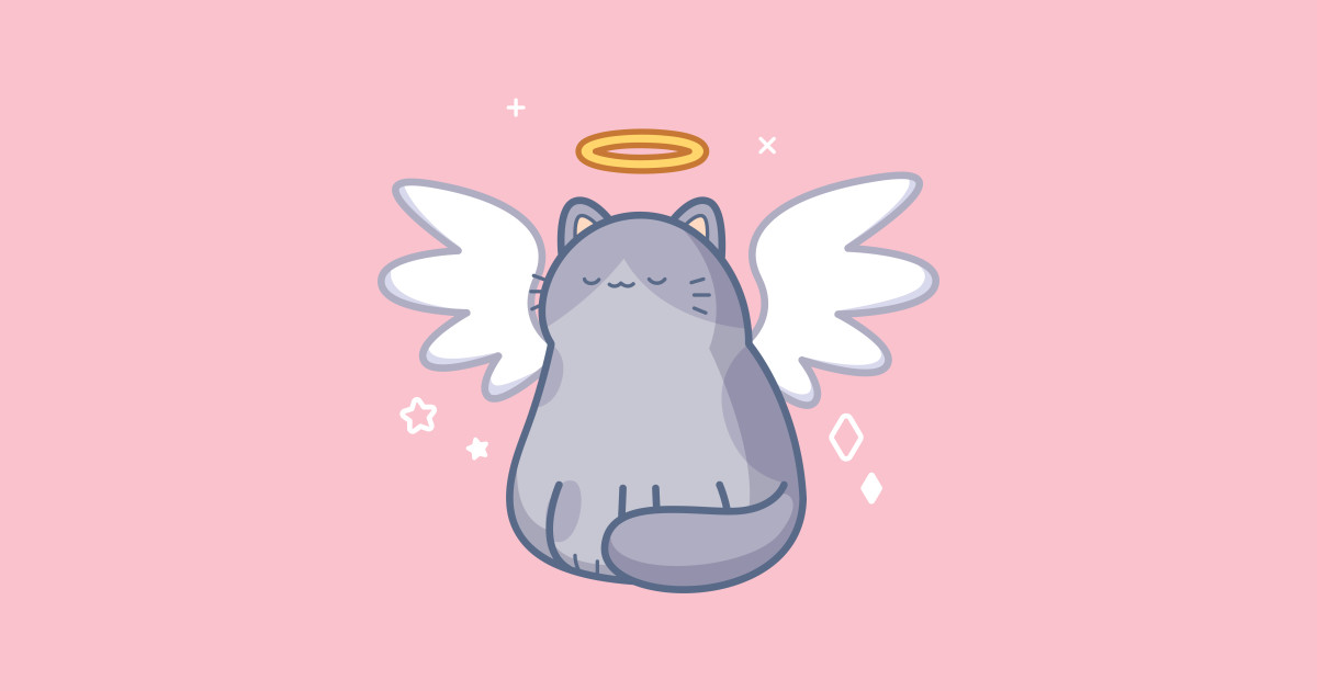 Angelic Cat - Angel Cat - T-Shirt | TeePublic