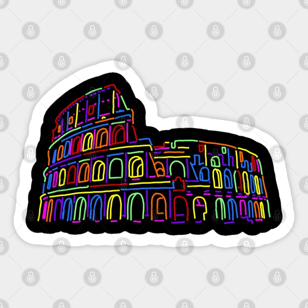 Colosseum Ancient Architecture - Colosseum - Sticker | TeePublic