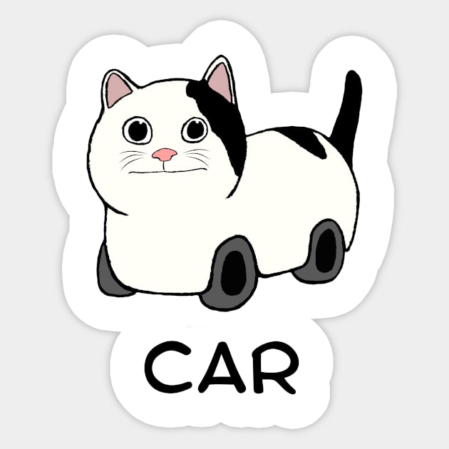 Polite Cat Car - Cat Car - Sticker | TeePublic