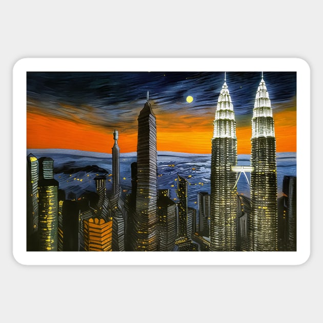 Malaysia Petronas Twin Towers - Malaysia - Sticker | TeePublic