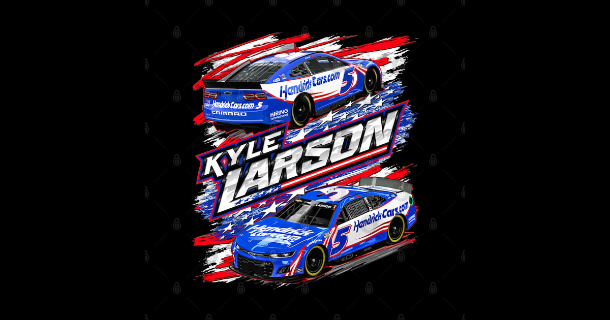 Kyle Larson Stars & Stripes - Kyle Larson - Sticker | TeePublic