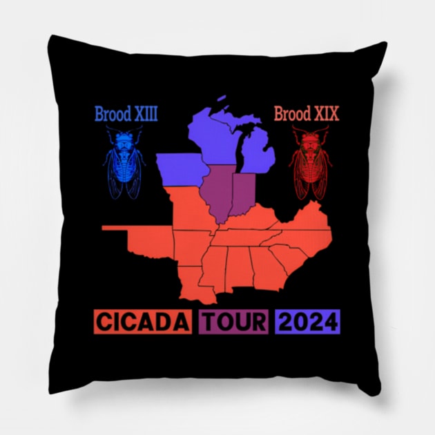 Cicada Tour 2024 Cicada Map Cicada Come Back Brood 13 17 - Cicada Tour ...