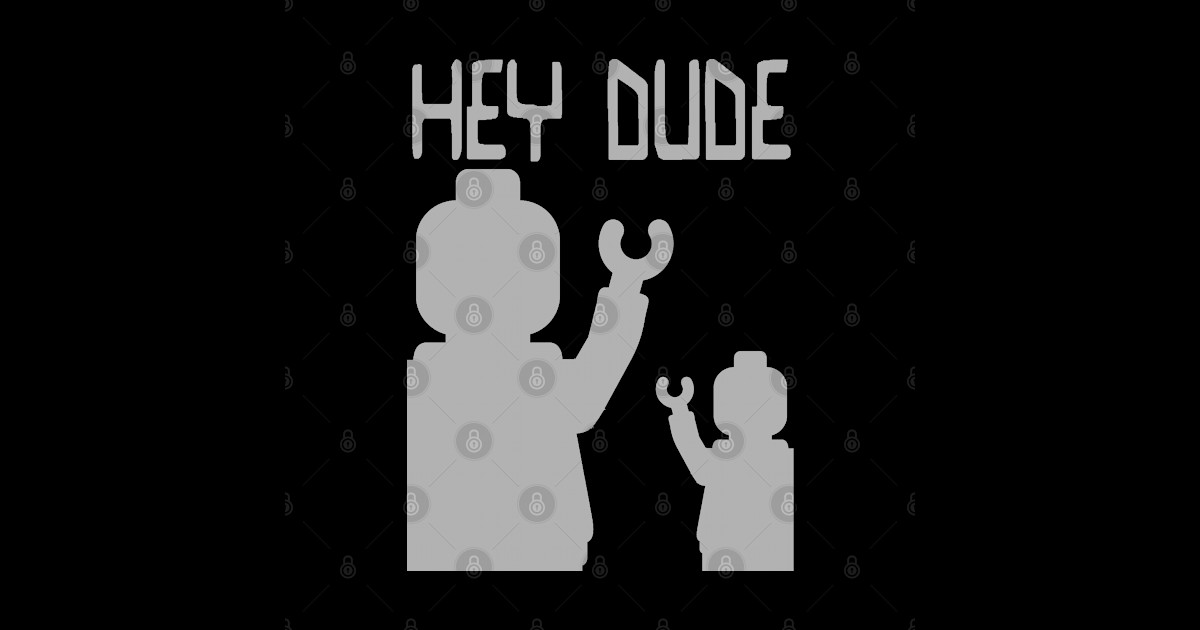 Minifig Hey Dude - Minifig - Sticker | TeePublic