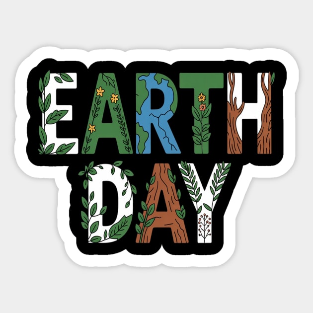 Environment Earth Day - Environment Earth Day - Sticker | TeePublic
