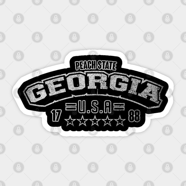 Georgia, Peach State - Georgia - Sticker | TeePublic