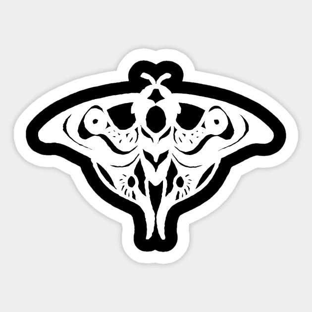New Ellie's Moth Real Tattoo (White) - The Last Of Us - Sticker | TeePublic