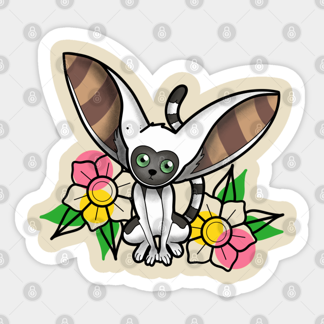 Momo Avatar - Avatar The Last Airbender - Sticker | TeePublic