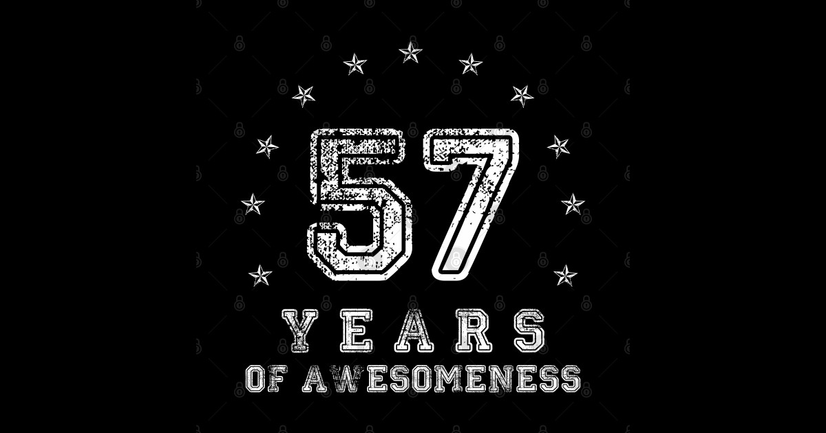 Vintage 57 years of awesomeness - 57th Birthday Ideas - Sticker | TeePublic