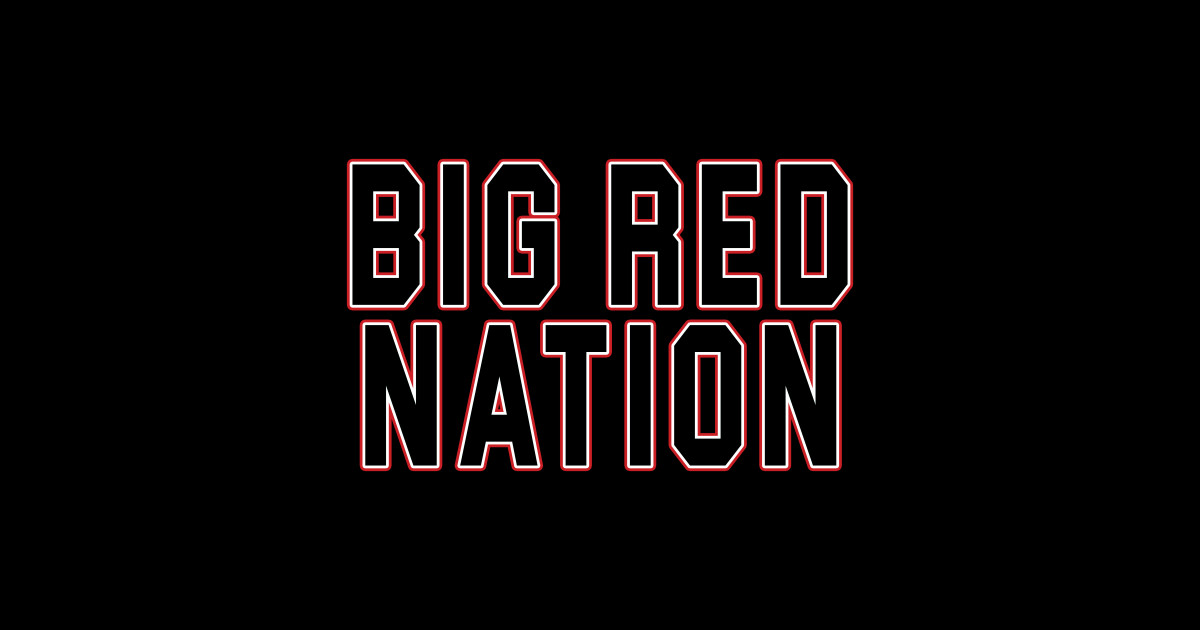 Big Red Nation - Traditional Font - Big Red - Magnet | TeePublic