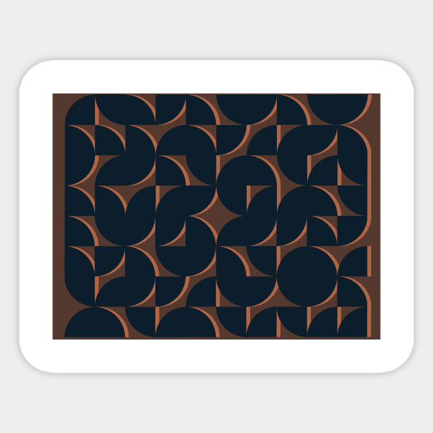Mid Century Modern Geometric Design - Mid Century Modern - Sticker ...
