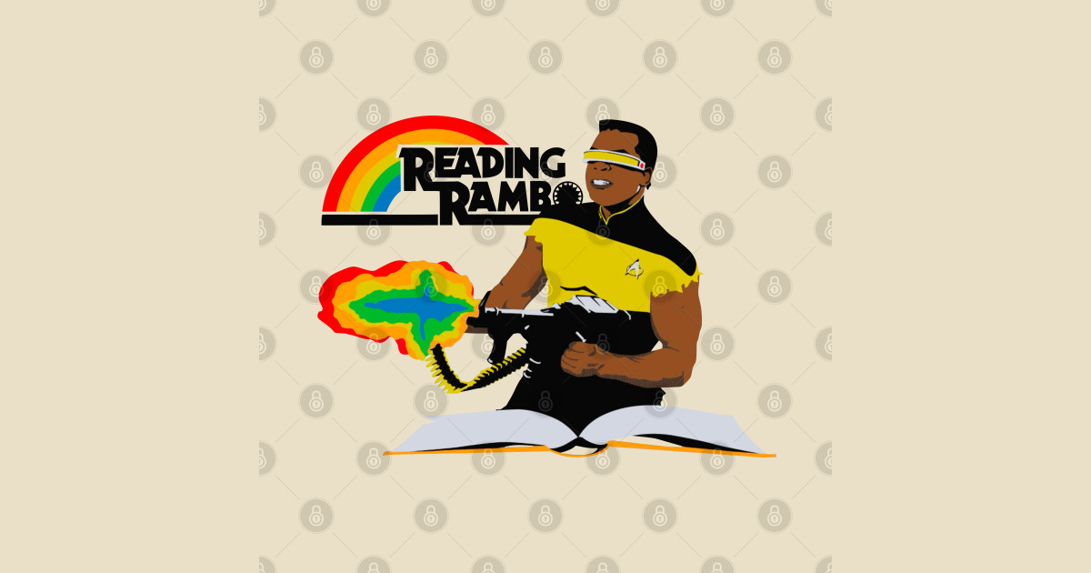 Reading Rambo - Reading Rainbow - T-Shirt | TeePublic