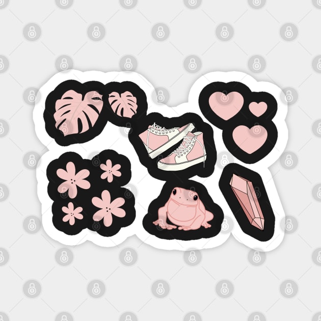 Cute Aesthetic Sticker Pack - Pastel Blush Pink - Pack - Magnet | TeePublic