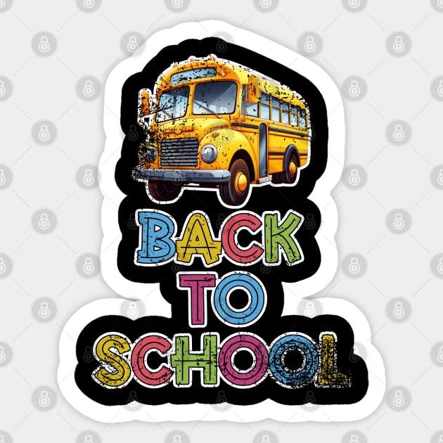 Back to School Yellow School Bus Distressed - Back To School Yellow ...
