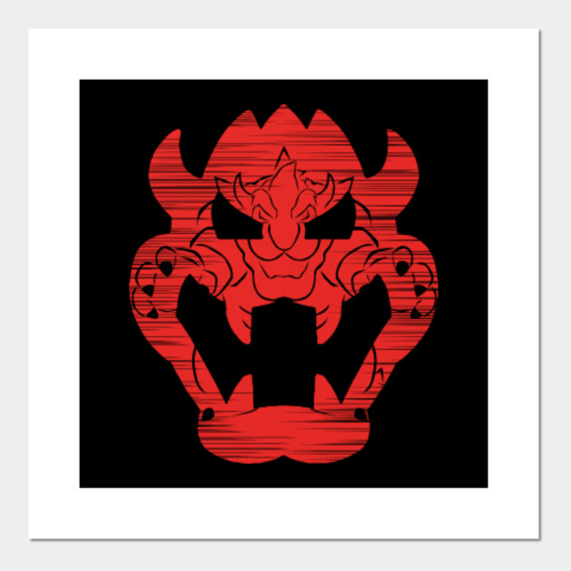 Bowser Logo Outline - Bowser - Posters and Art Prints | TeePublic