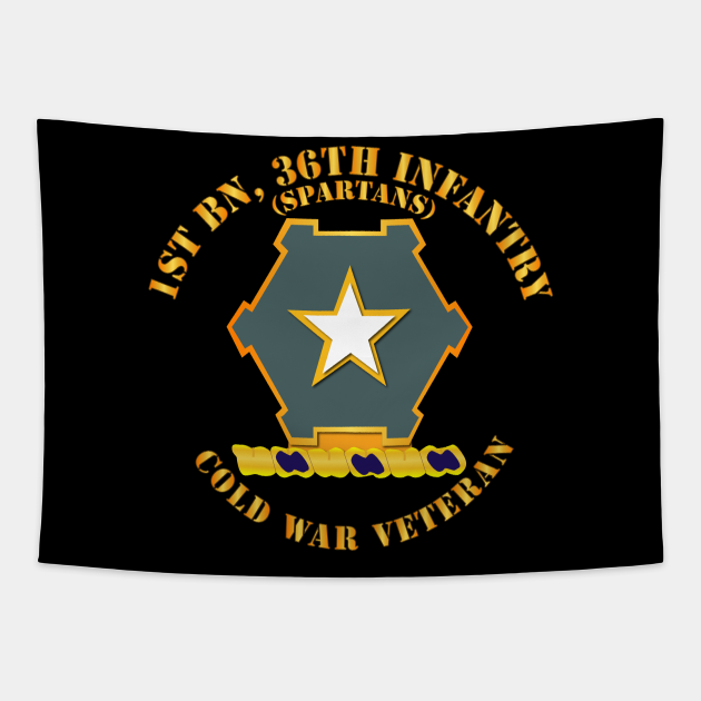 1st Bn 36th Infantry DUI - Spartans - Cold War Vet - Nuclear - Tapestry ...