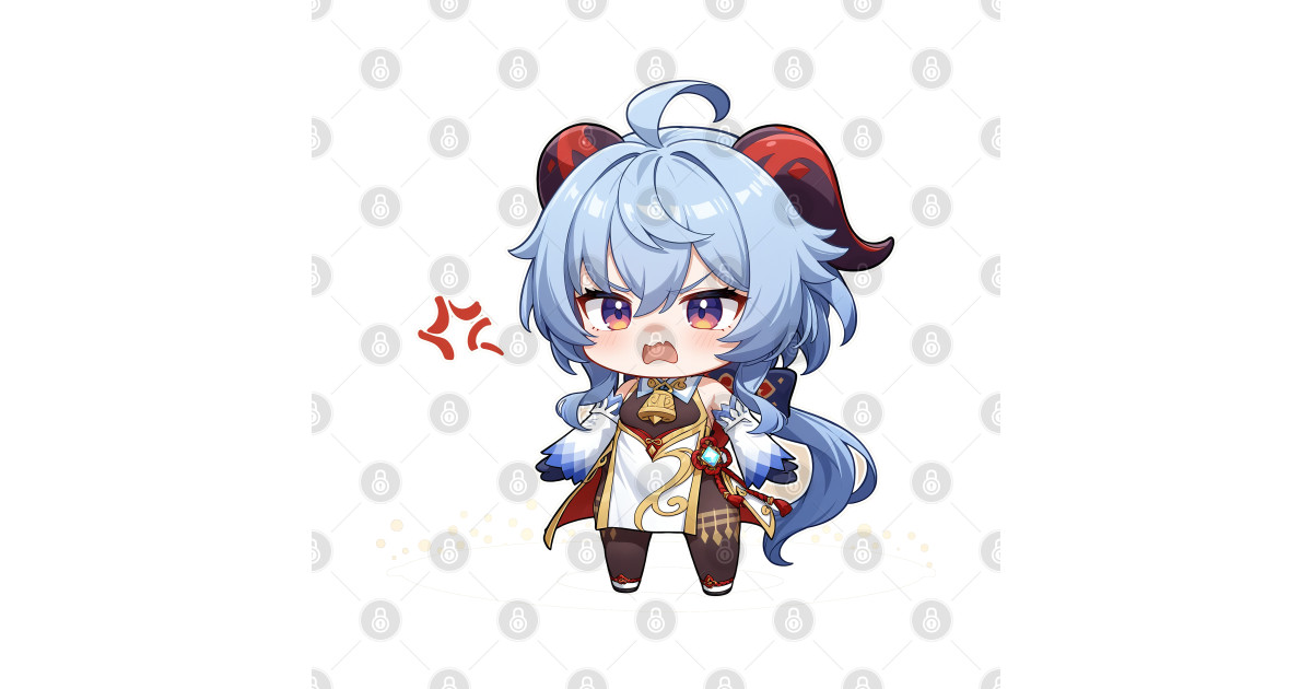 Cute Ganyu Chibi Sticker for Genshin Impact Fans - Ganyu Genshin Impact ...