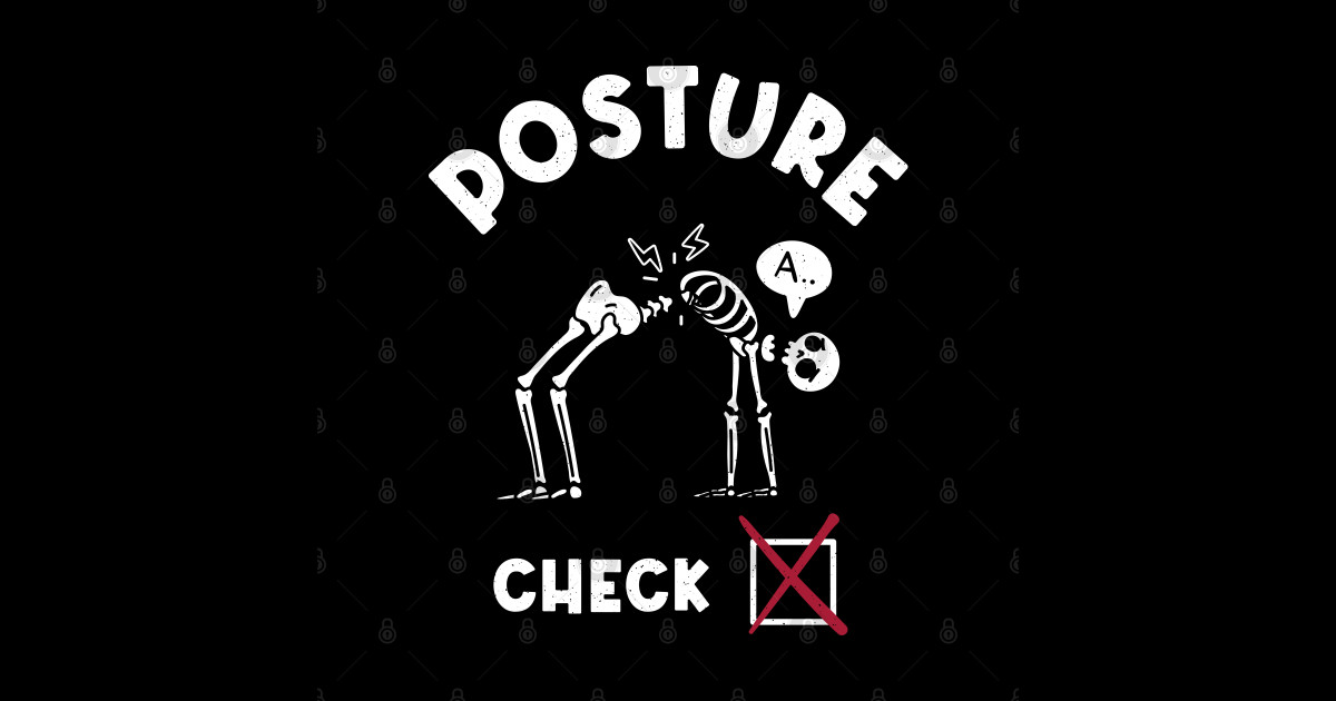 Posture Check? - Skeleton - Sticker | TeePublic